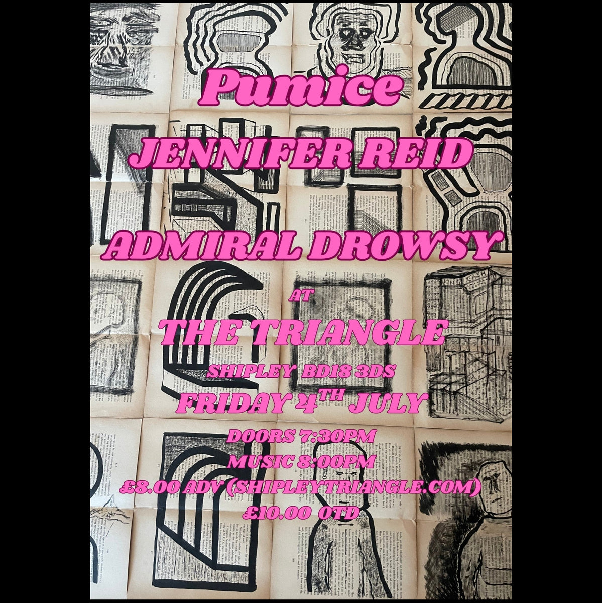 Pumice, Jennifer Reid & Admiral Drowsy - Friday 4 July 2025 - Doors 7 ...