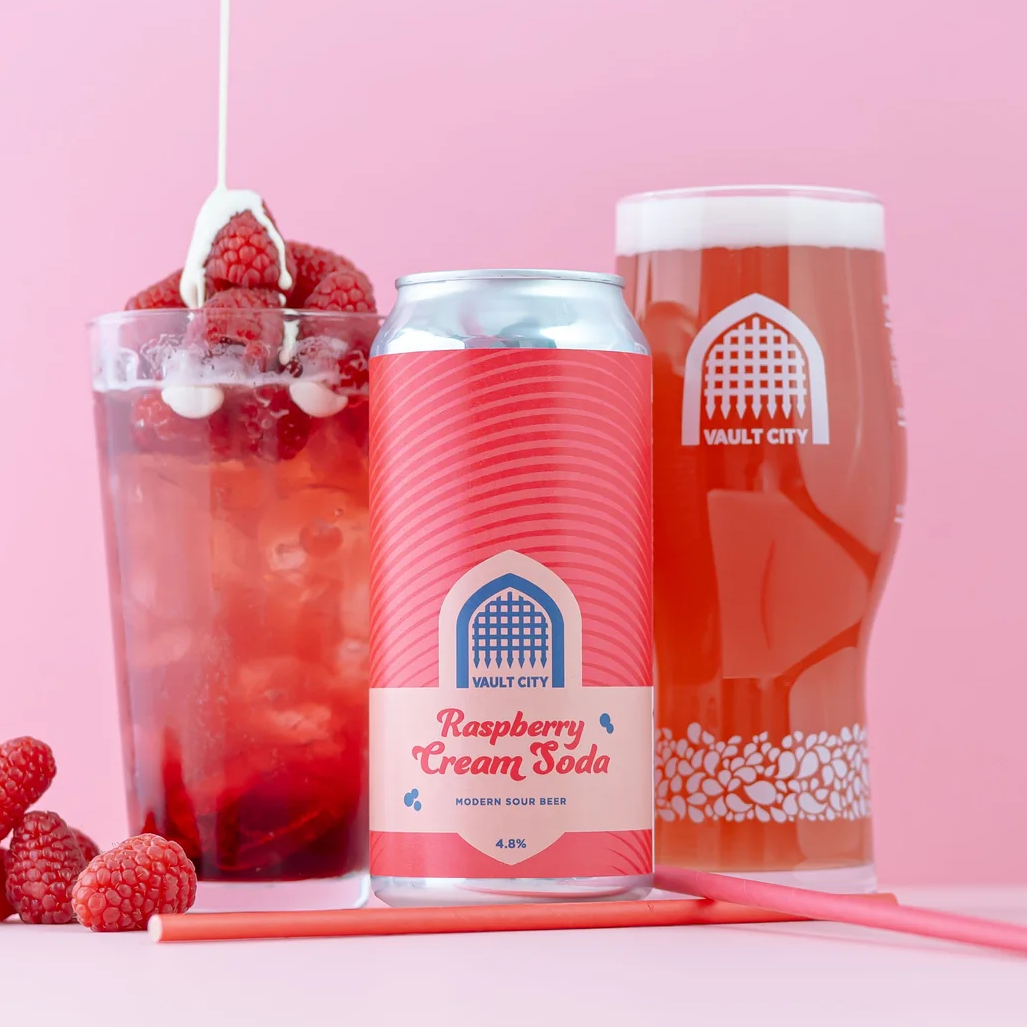 Vault City - Raspberry Cream Soda - 4.8% Session Sour - 440ml Can – The ...
