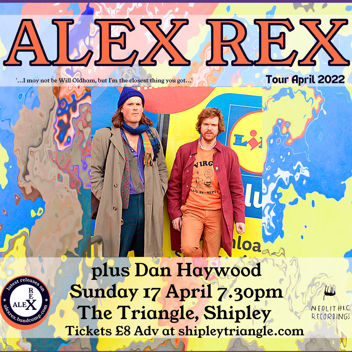 Alex Rex & Dan Haywood - Sunday 17 April 19.30 Upstairs at The Triangl ...